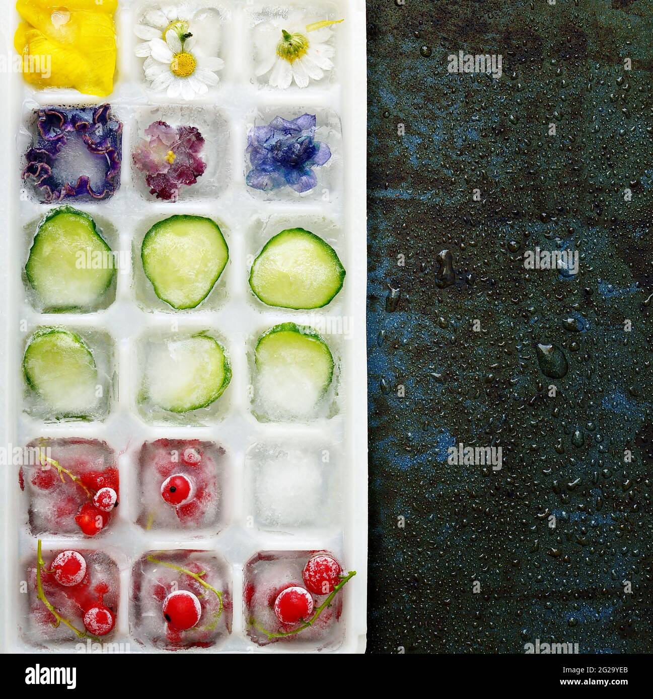 Frozen vegetables and berries in ice cubes hi-res stock photography and images - Alamy