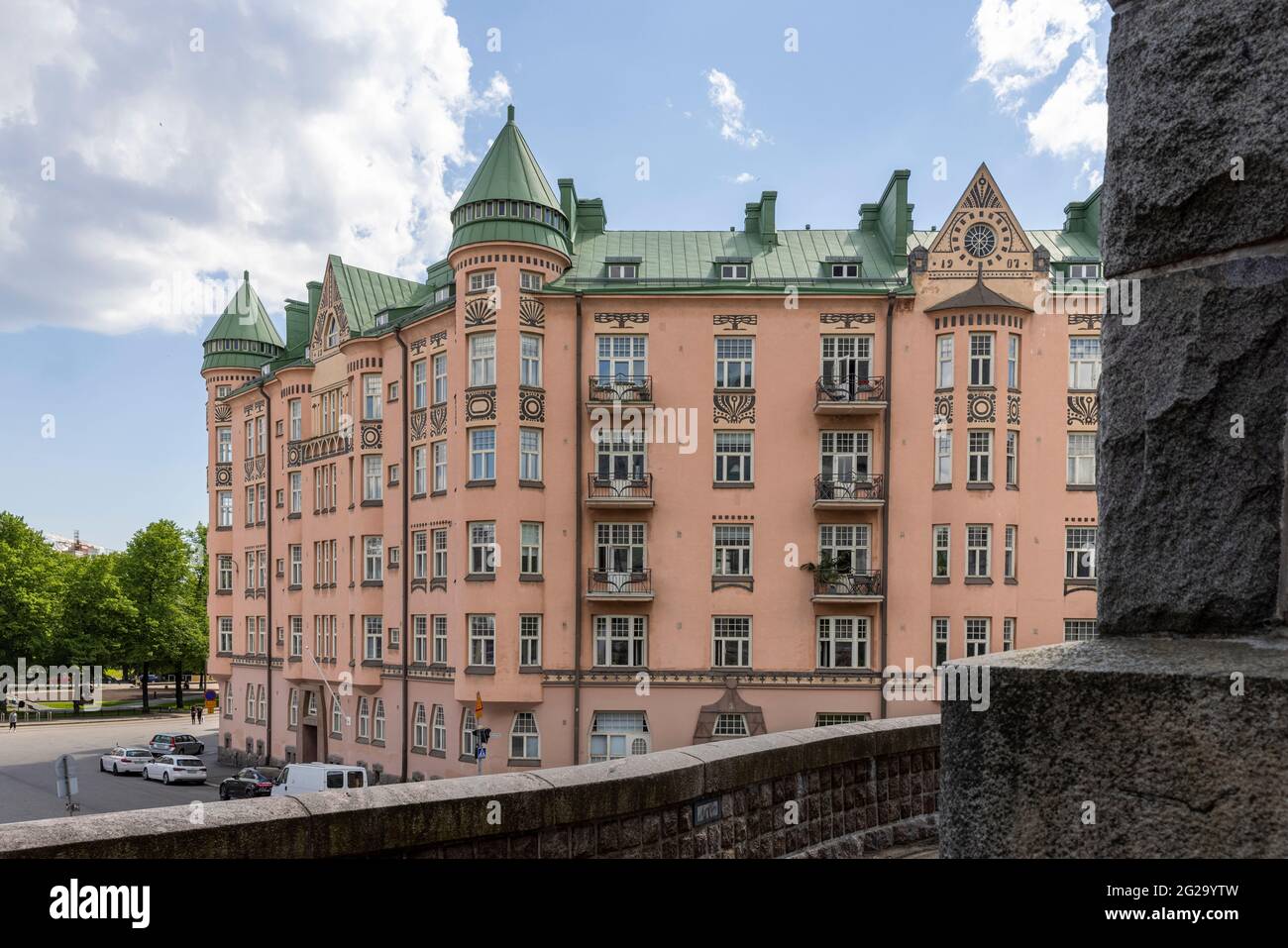 Historical buildings downtown Helsinki during summer day Stock Photo ...