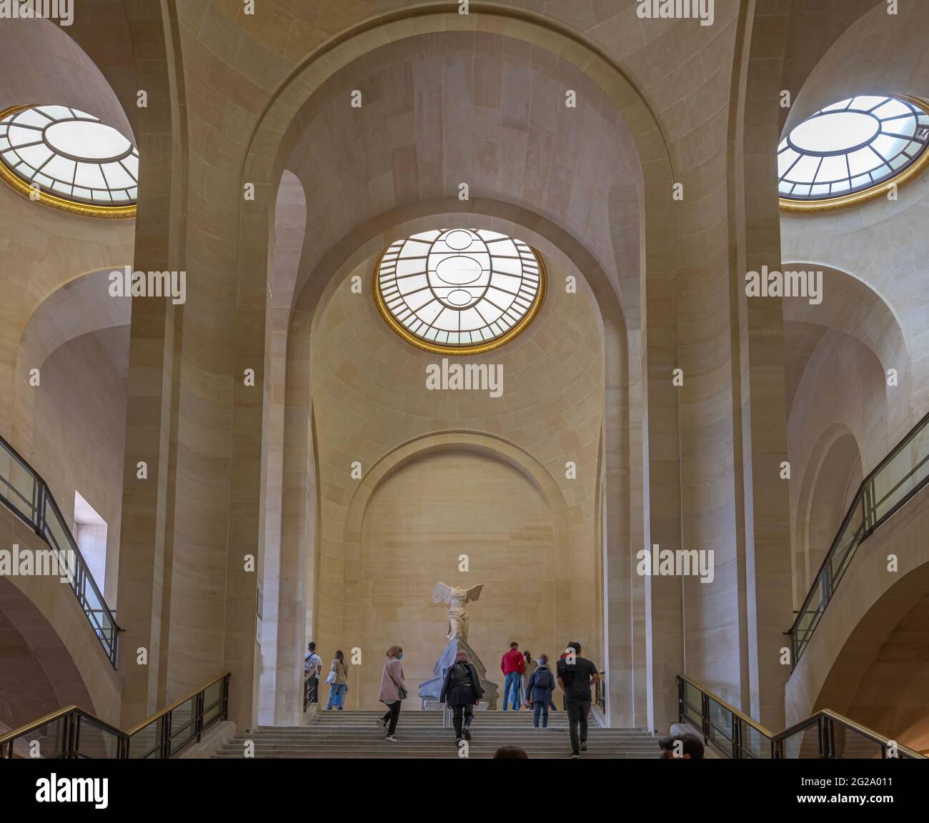 Paris, France - 21 05 2021: Louvre Museum. Denon wing. The Winged ...