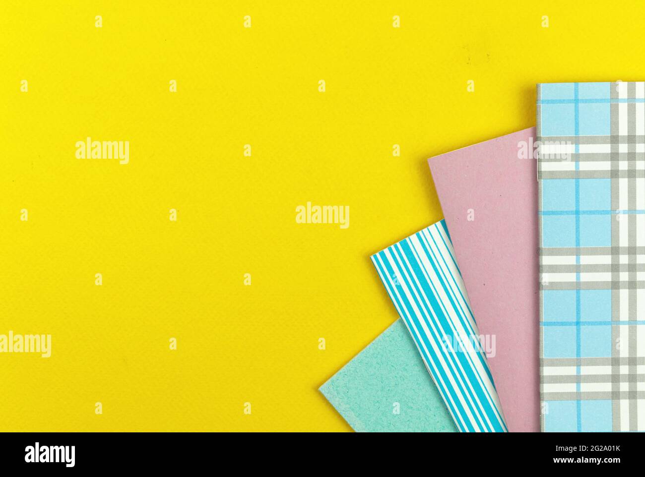 Ready to school composition background with school colorful notebooks ...