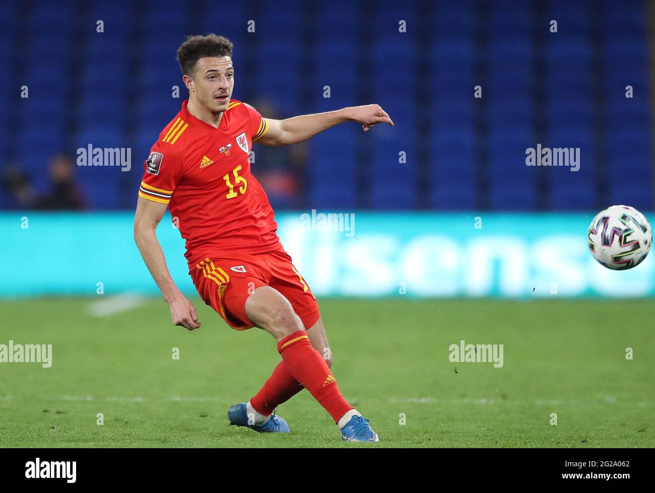 Wales' Ethan Ampadu during the 2022 FIFA World Cup Qualifying match at ...