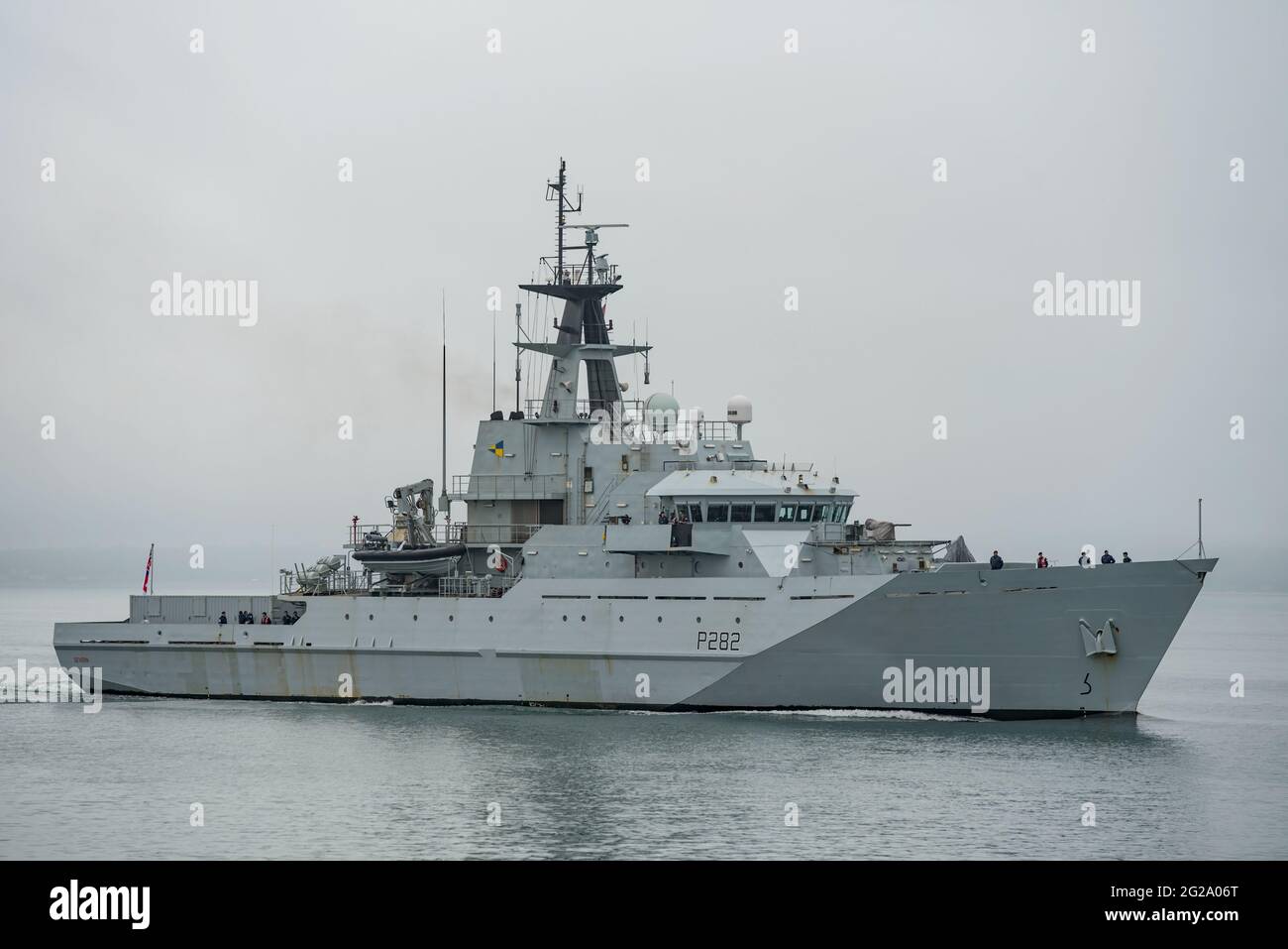 The Royal Navy offshore patrol vessel and navigation training ship HMS ...