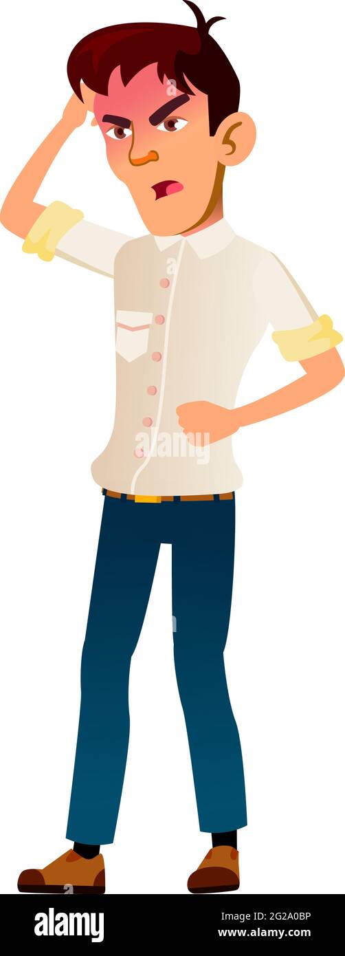 spiteful boy teen crying cartoon vector Stock Vector Image & Art - Alamy