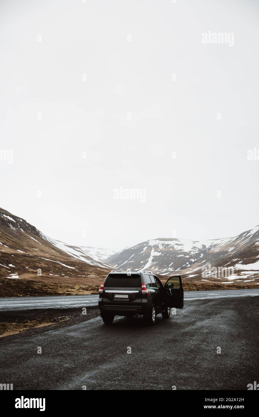 Car on remote road hi-res stock photography and images - Alamy
