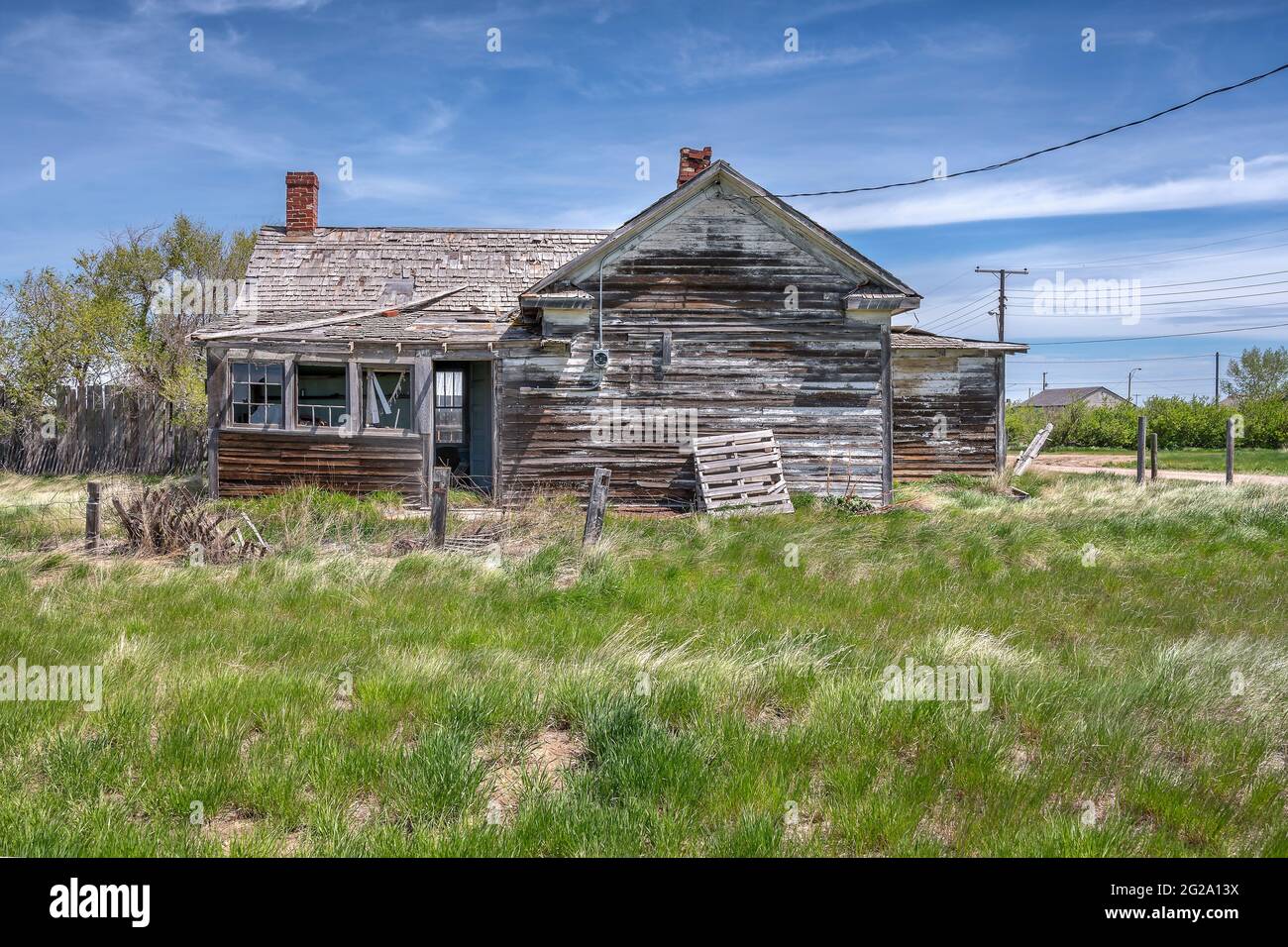 Abandoned house in the hamlet of Robsart, Saskatchewan, Canada Stock ...