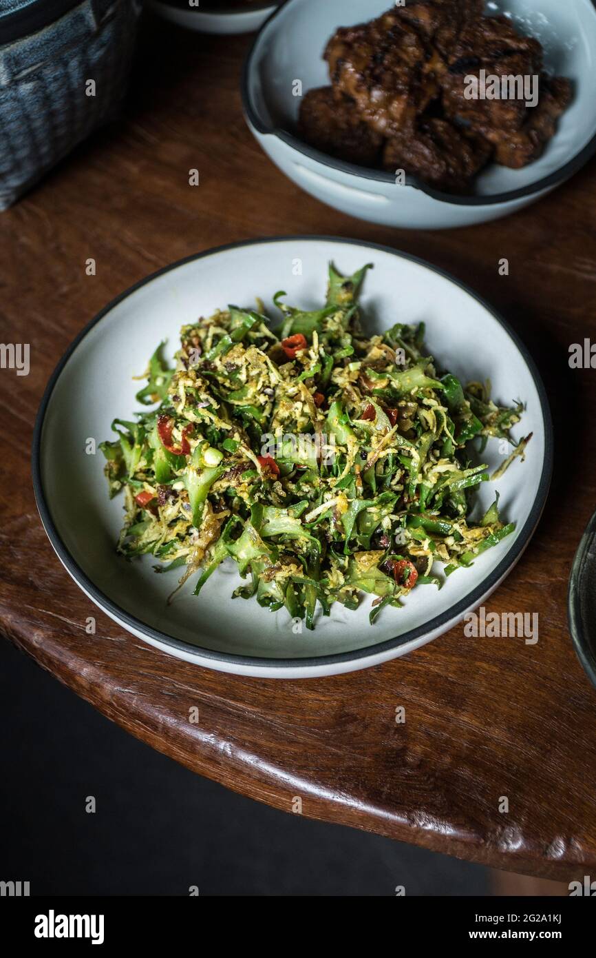 From above appetite mix of tropical fruits and vegetables in ...