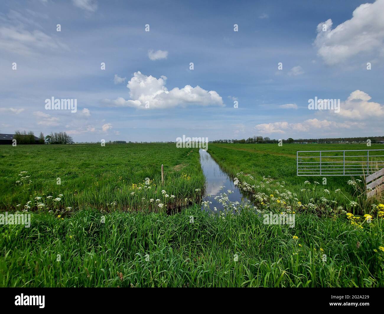 The lowest polder in the Netherlands Zuidplaspolder between Gouda and ...