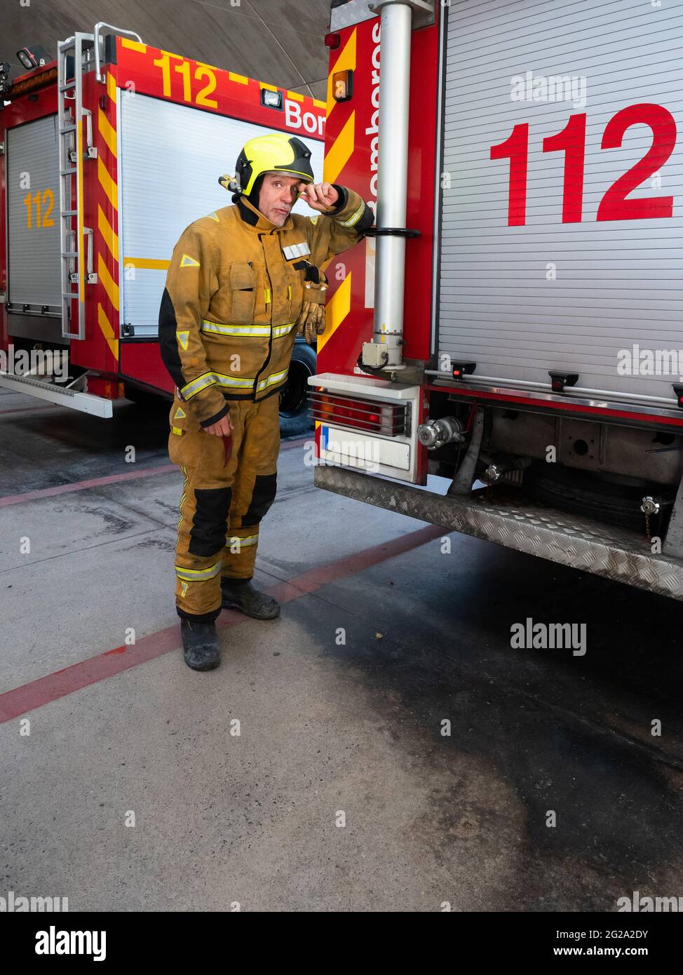 Bald fireman hi-res stock photography and images - Alamy