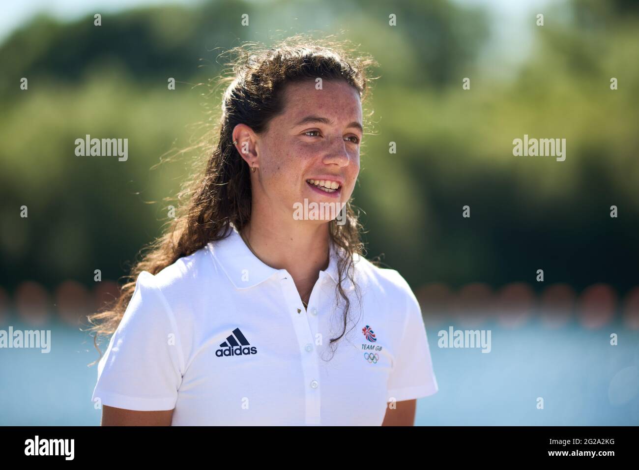 Great Britain's Imogen Grant during the Team GB Tokyo 2020 Rowing team ...