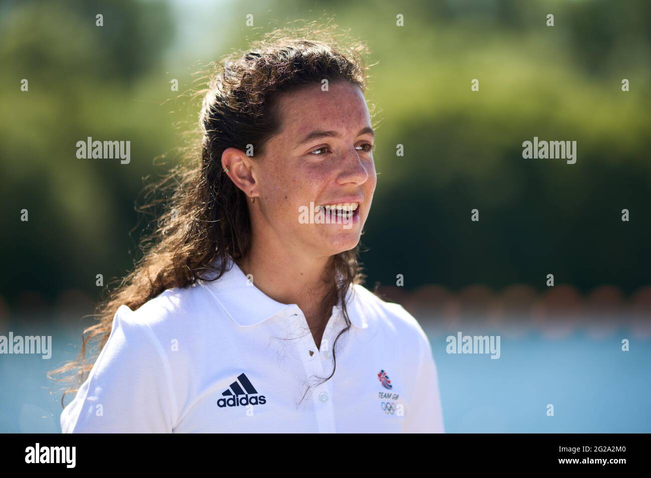 Great Britain's Imogen Grant during the Team GB Tokyo 2020 Rowing team ...