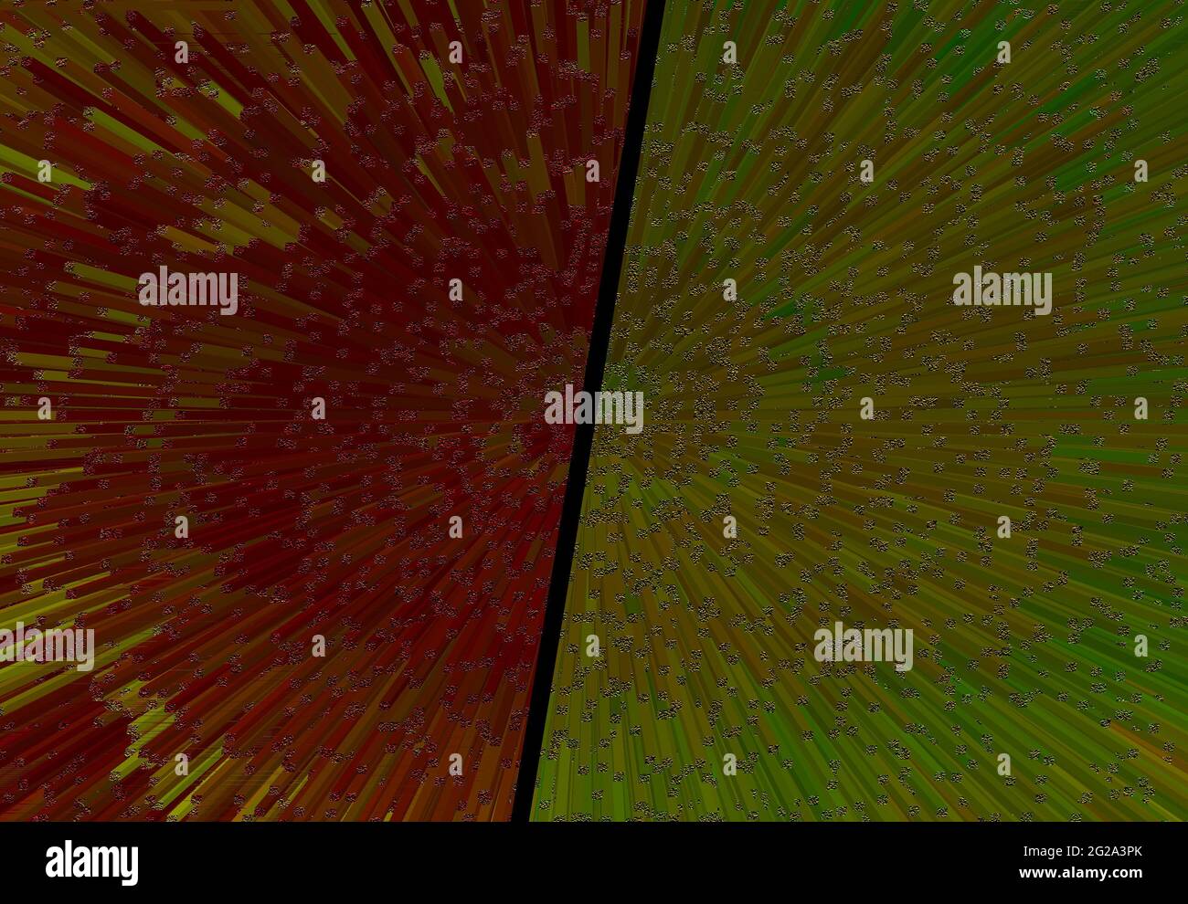 Abstract illustration divided into red and green Stock Photo - Alamy