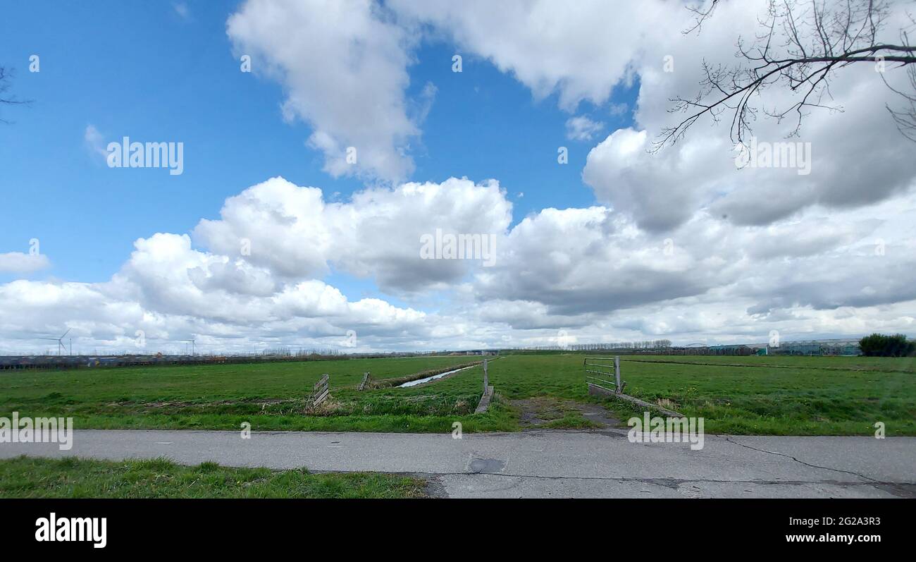 The lowest polder in the Netherlands Zuidplaspolder between Gouda and ...