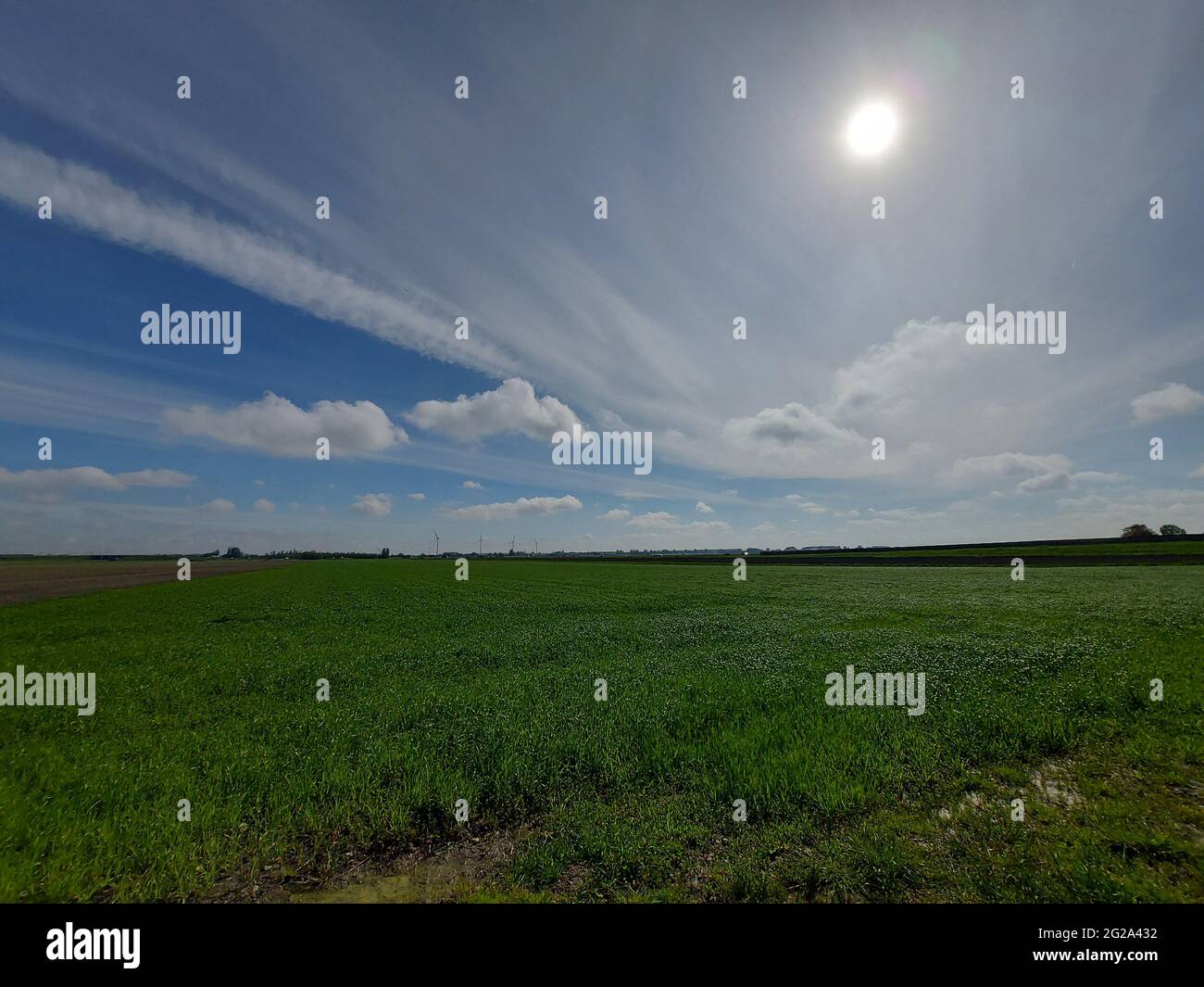 The lowest polder in the Netherlands Zuidplaspolder between Gouda and ...
