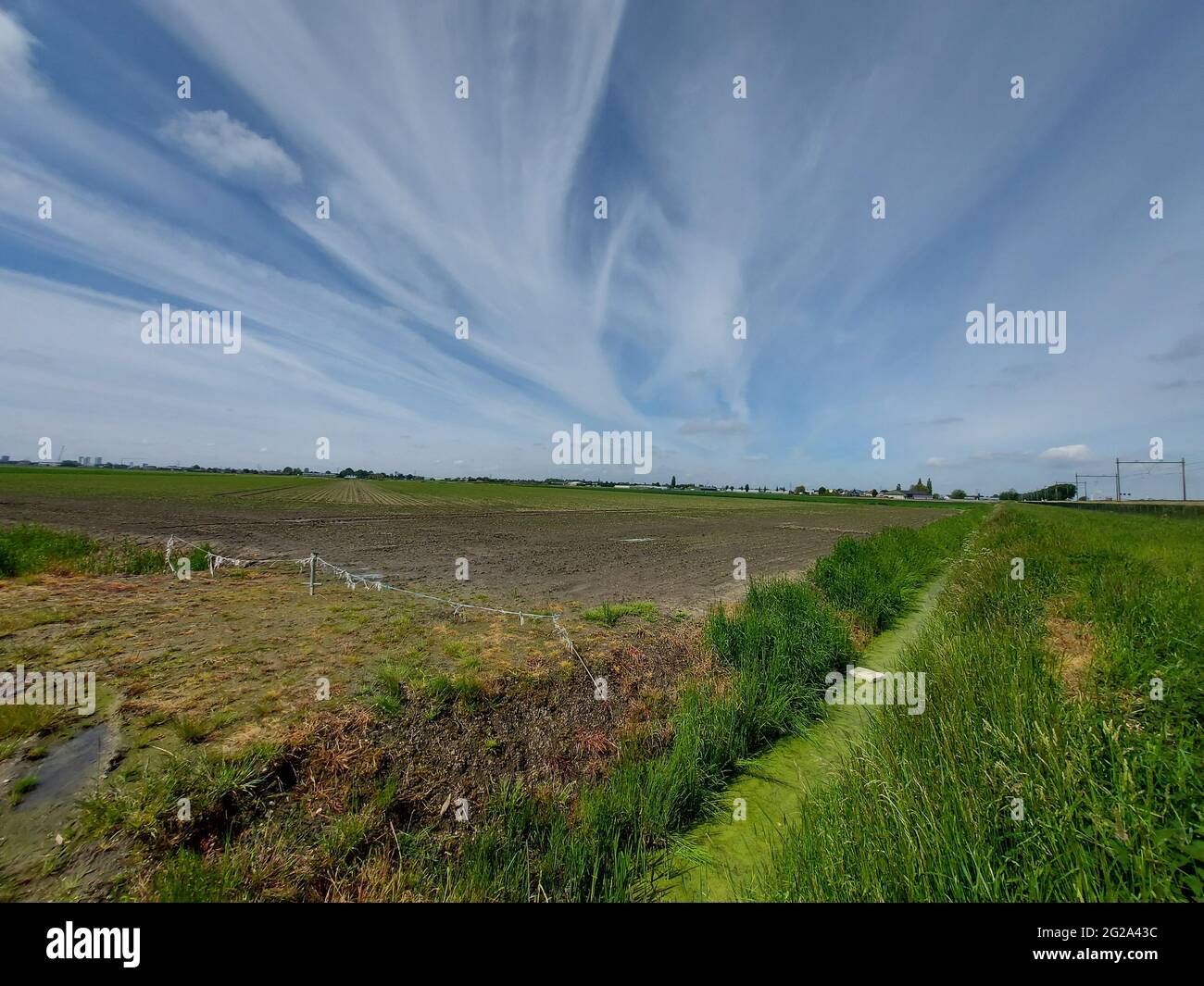 The lowest polder in the Netherlands Zuidplaspolder between Gouda and ...