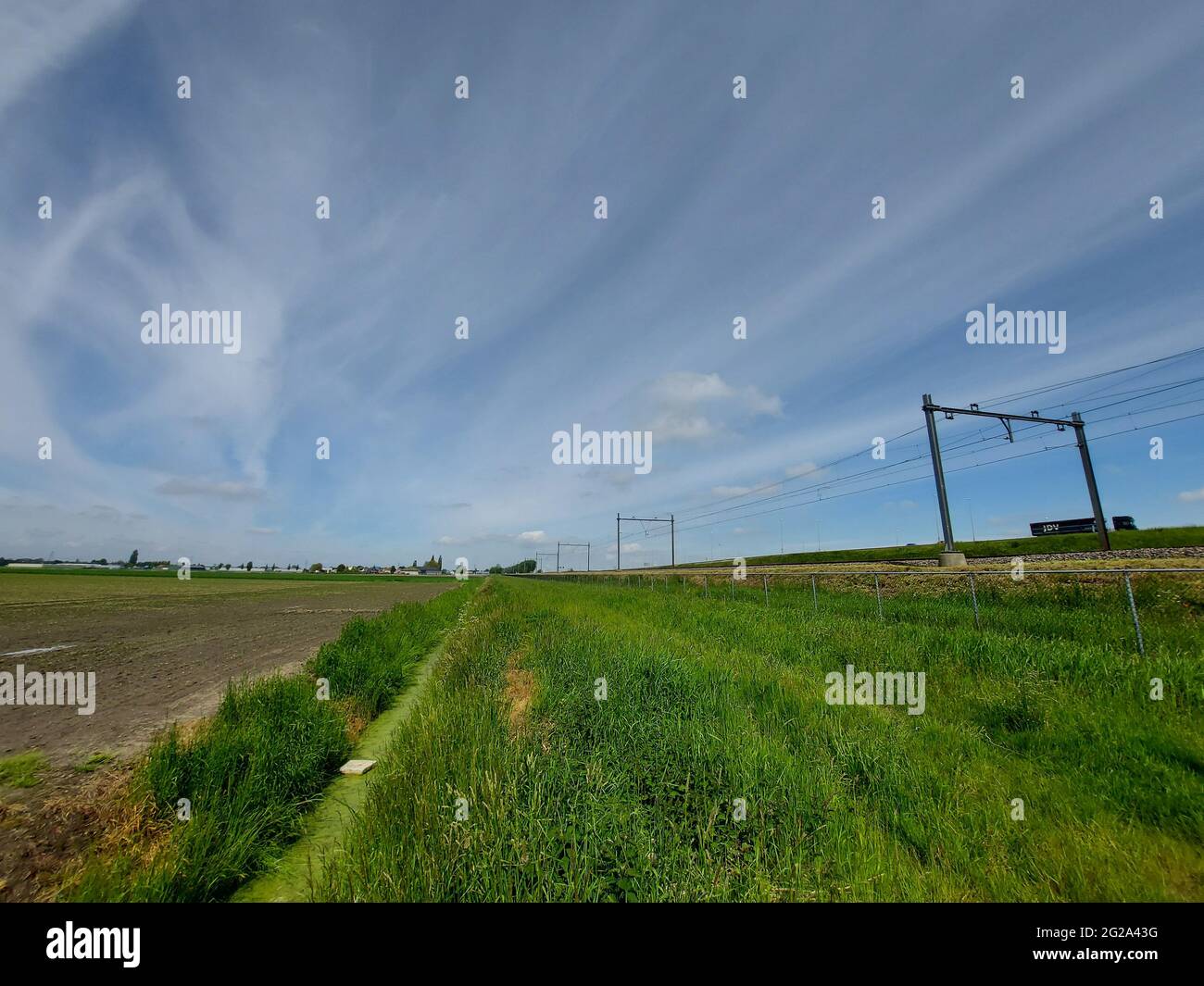 The lowest polder in the Netherlands Zuidplaspolder between Gouda and ...