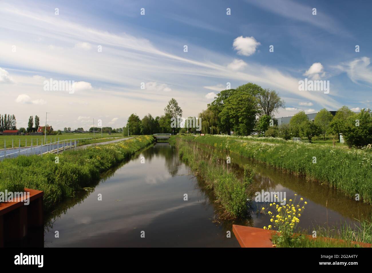 The lowest polder in the Netherlands Zuidplaspolder between Gouda and ...