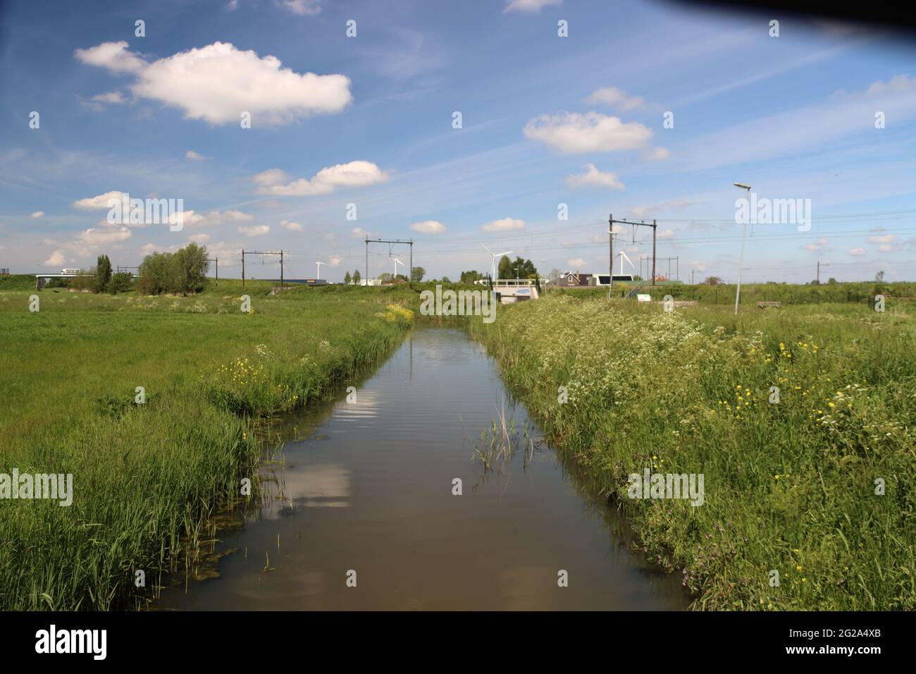 The lowest polder in the Netherlands Zuidplaspolder between Gouda and ...