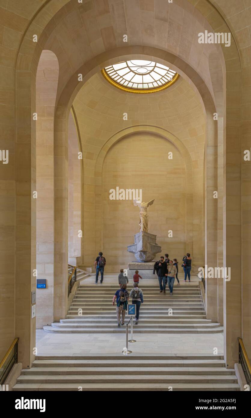 Paris, France - 21 05 2021: Louvre Museum. Denon wing. The Winged ...