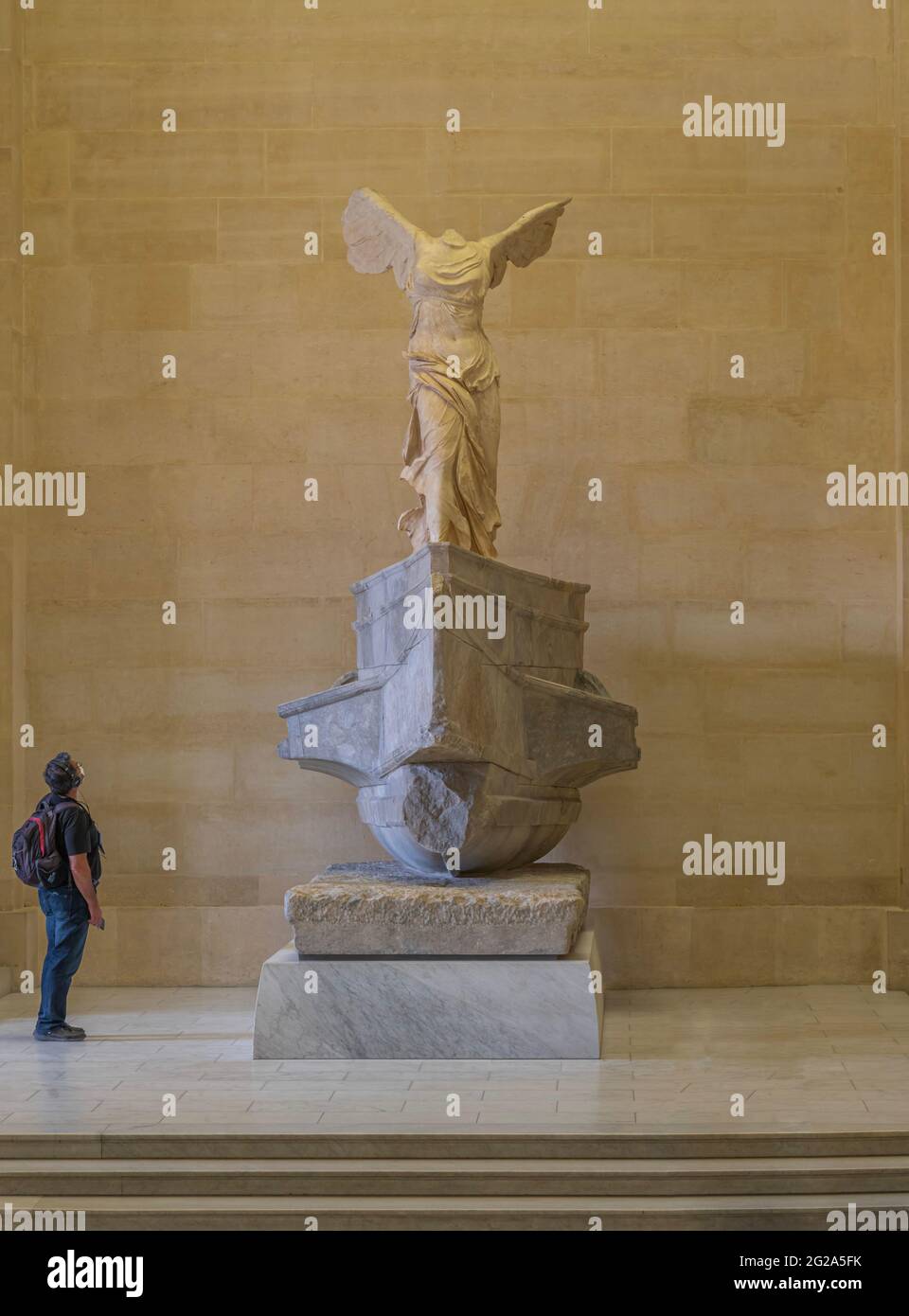 Paris, France - 21 05 2021: Louvre Museum. Denon wing. The Winged ...
