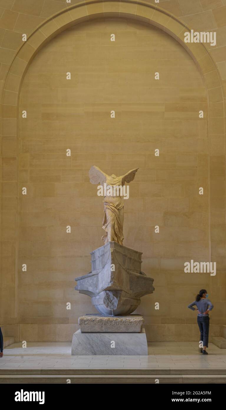 Paris, France - 21 05 2021: Louvre Museum. Denon wing. The Winged ...