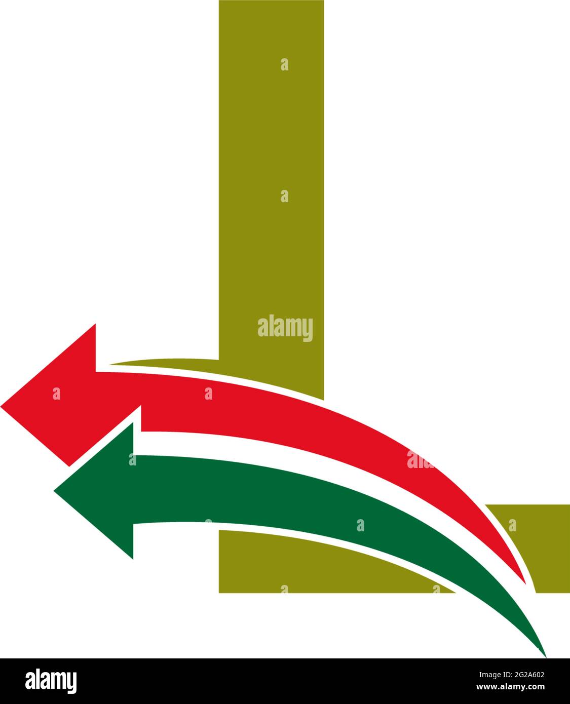 Doubel arrow in front Letter L icon logo design template illustration ...