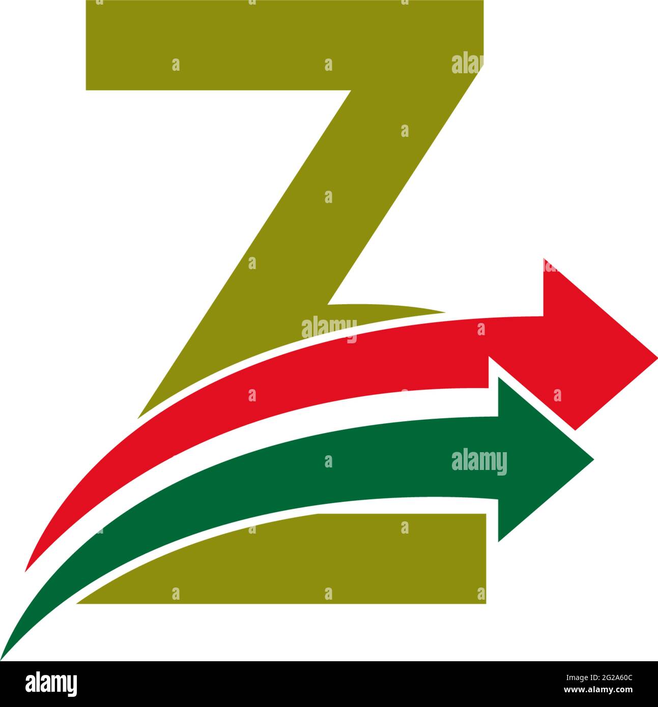 Doubel arrow in front Letter Z icon logo design template illustration ...