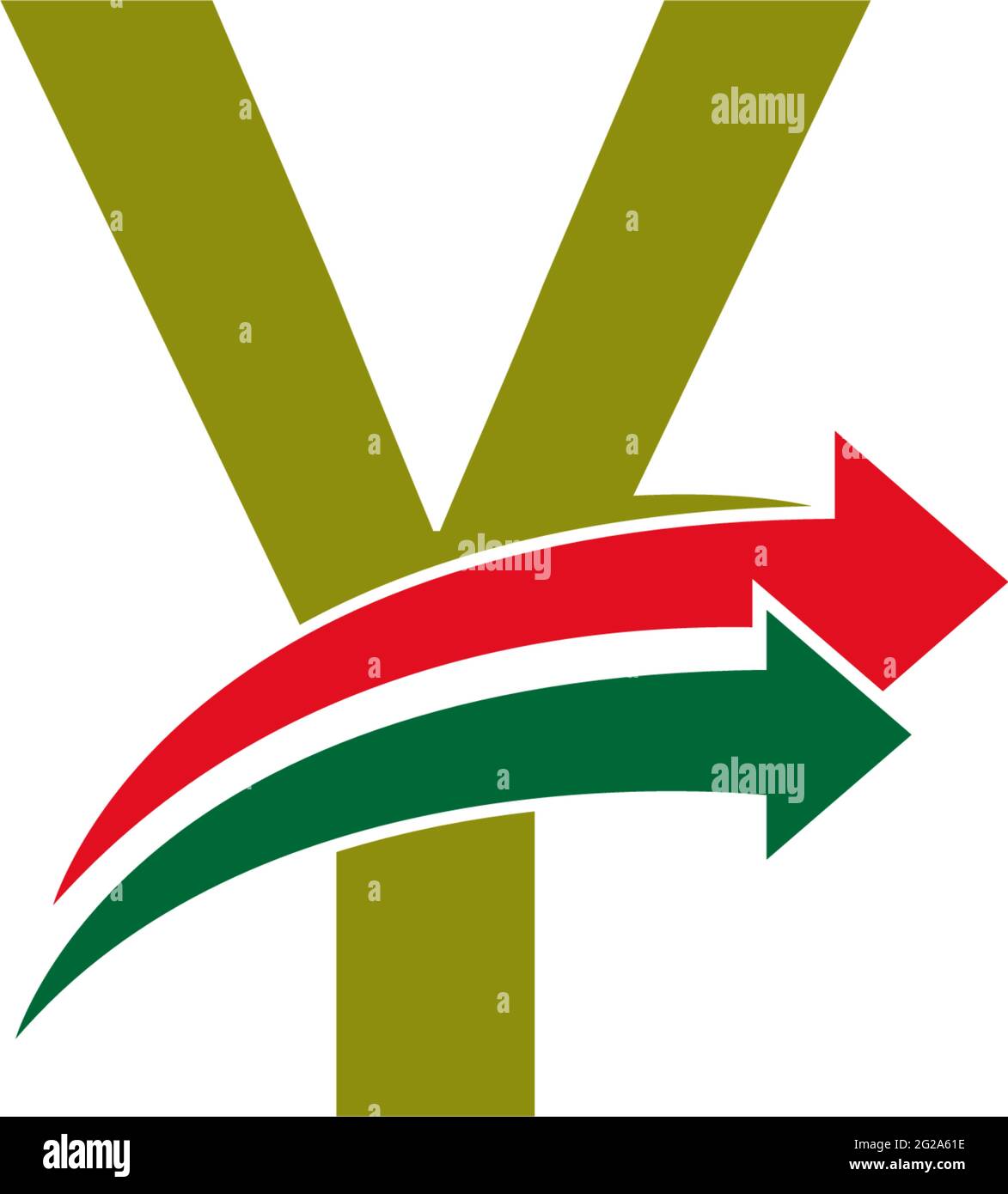 Doubel arrow in front Letter Y icon logo design template illustration ...