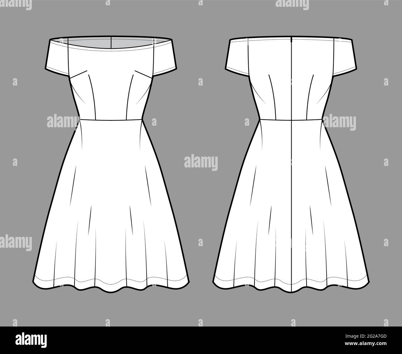 Bardot top Stock Vector Images - Alamy