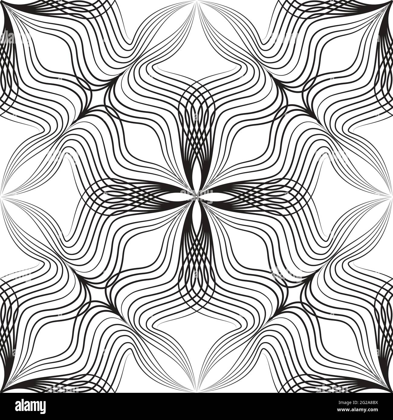 Abstract asian style arabesque seamless pattern. Arabic line ornament ...