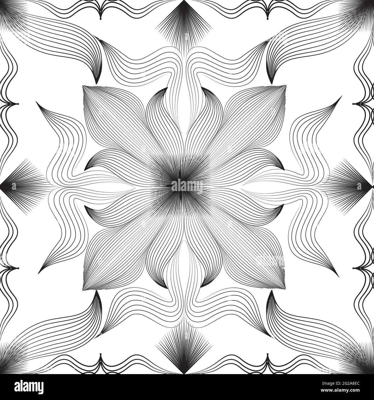 Symmetrical floral shapes Stock Vector Images - Alamy