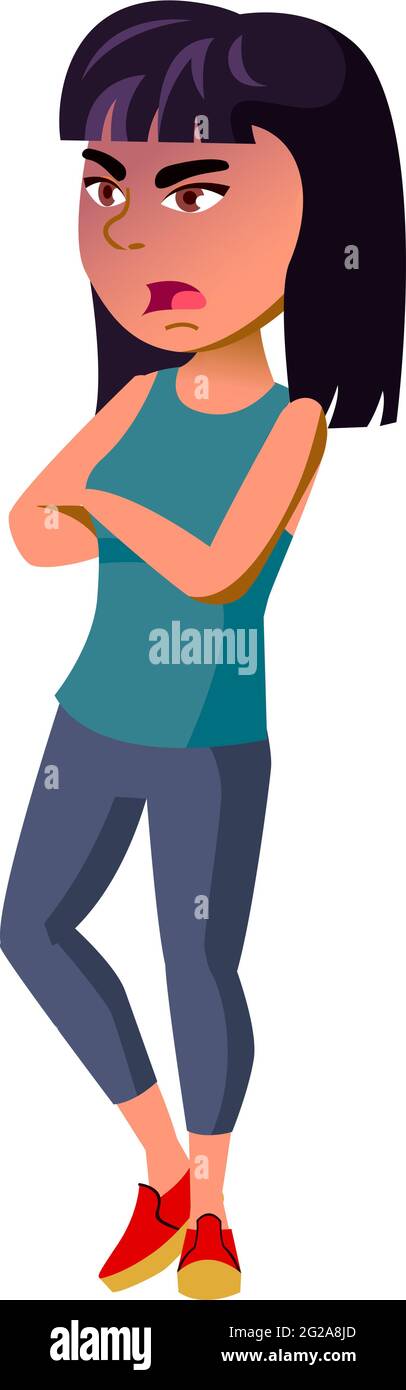 angry asian girl grumble cartoon vector Stock Vector Image & Art - Alamy
