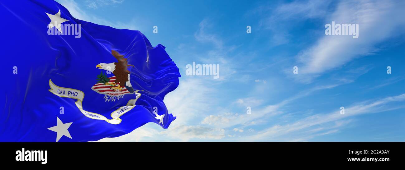 flag of United States Attorney General waving in the wind. USA National ...