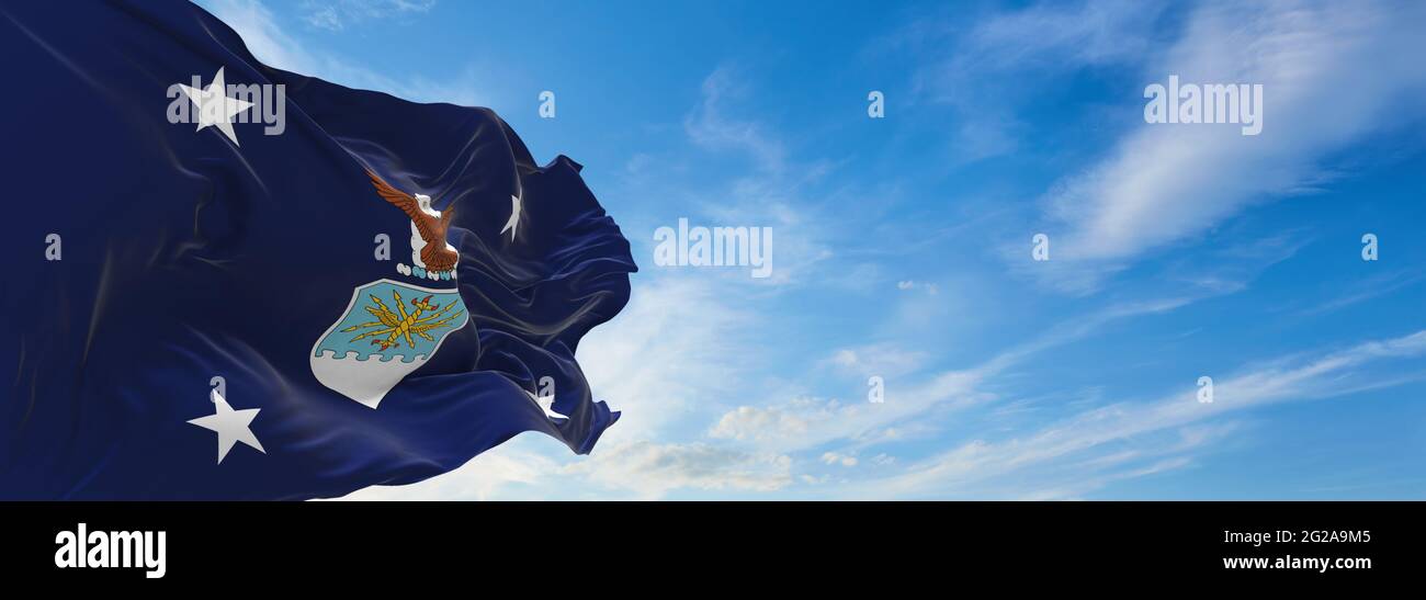 flag of United States Secretary of the Air Force waving in the wind ...