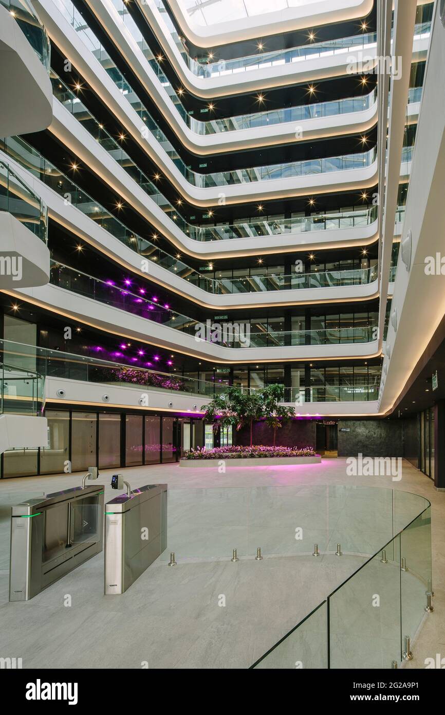 Entrance way to the central atrium with controlled access. Park Lane ...
