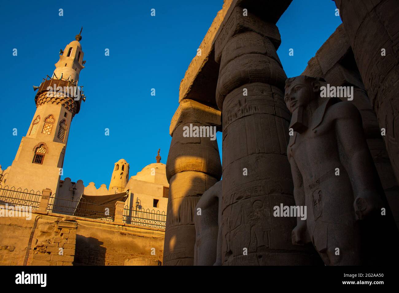 Abou al-Haggag Mosque at the entrance of Luxor temple, Luxor, Egypt ...