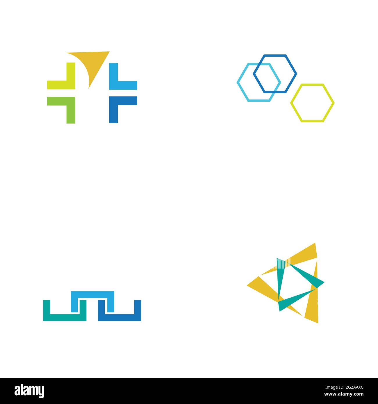 digital finance technologi logo set illustration design template Stock ...