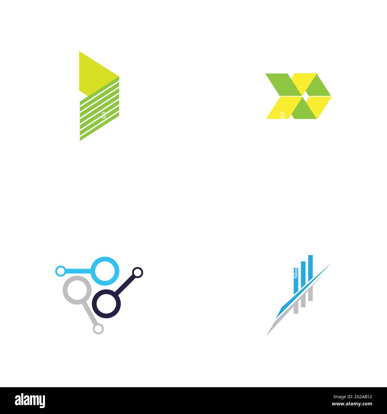 digital finance technologi logo set illustration design template Stock ...