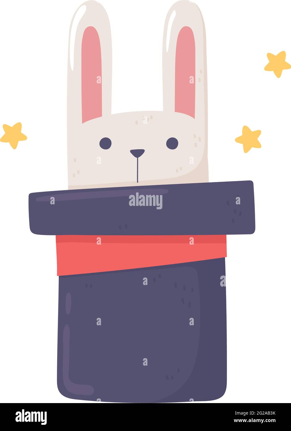 rabbit in magician hat Stock Vector Image & Art - Alamy