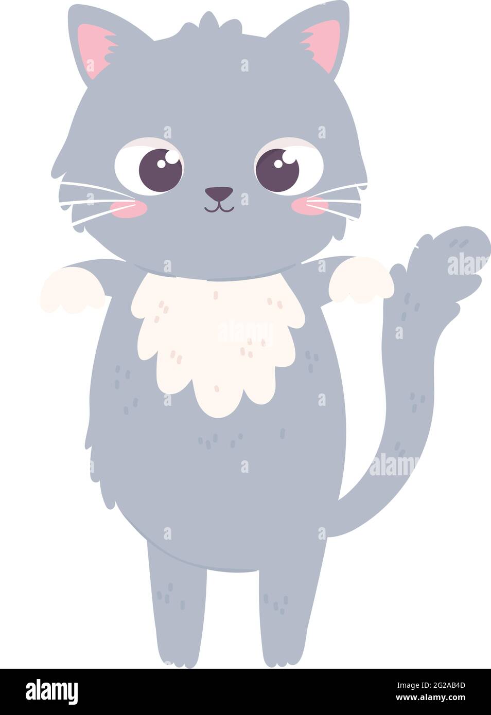 cute gray kitty Stock Vector Image & Art - Alamy