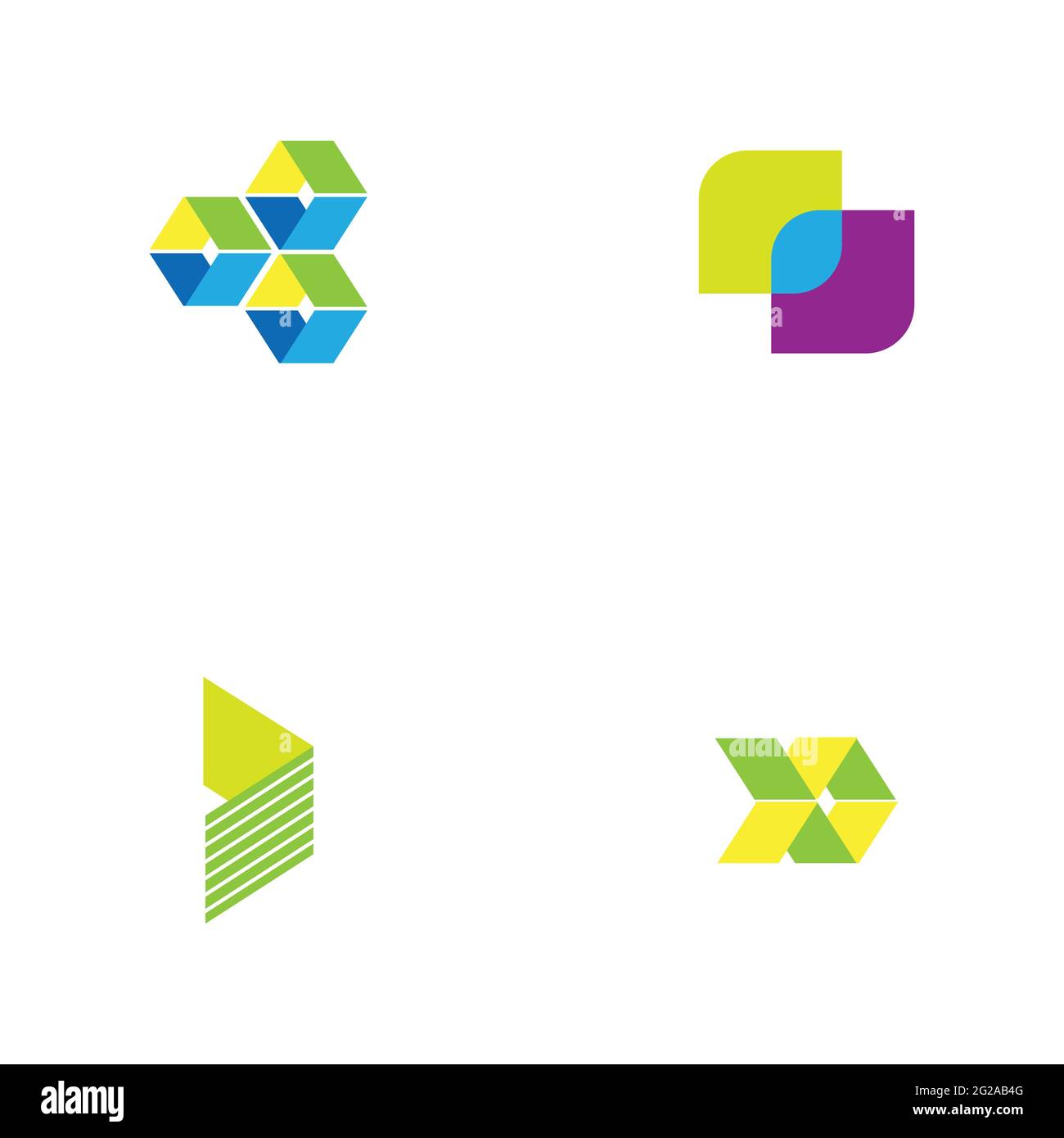 digital finance technologi logo set illustration design template Stock ...