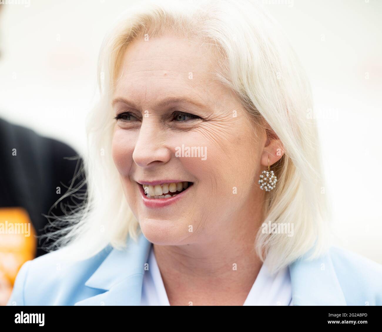 U.S. Senator Kirsten Gillibrand (D-NY) speaks during a rally at the ...