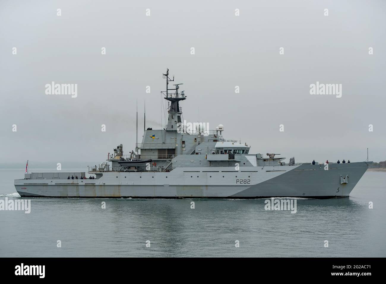 The Royal Navy offshore patrol vessel and navigation training ship HMS ...