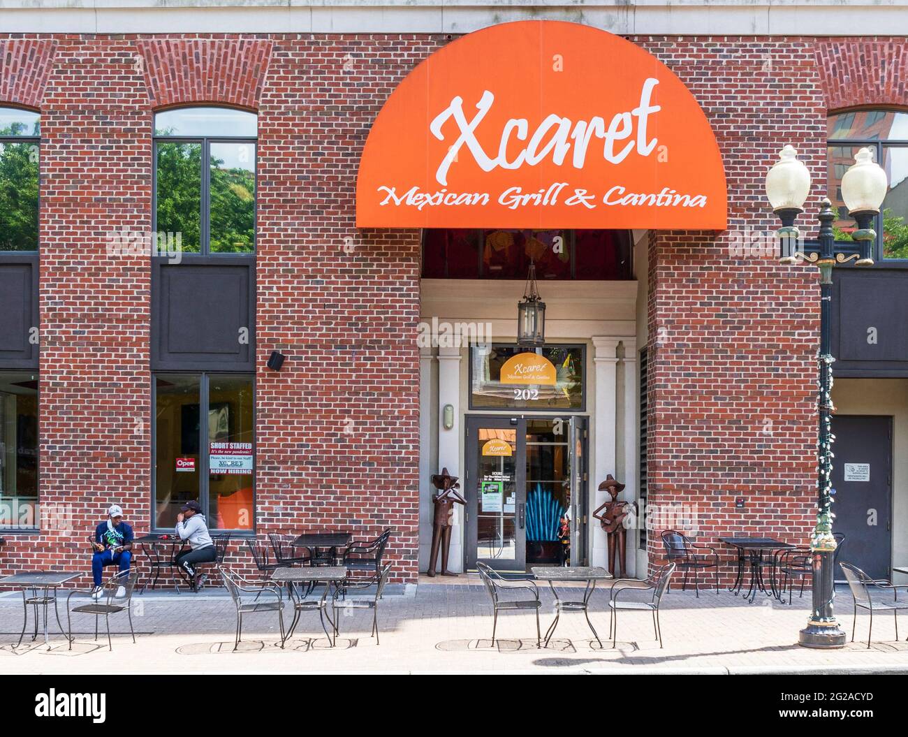 WINSTON-SALEM, NC, USA-1 JUNE 2021: Front of the Xcaret Mexican Grill ...