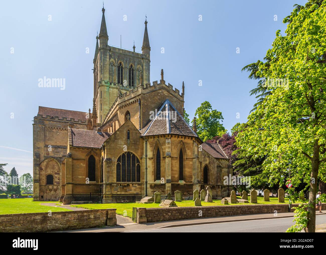 Views of beautiful Pershore Abbey, Pershore, Worcestershire, England ...