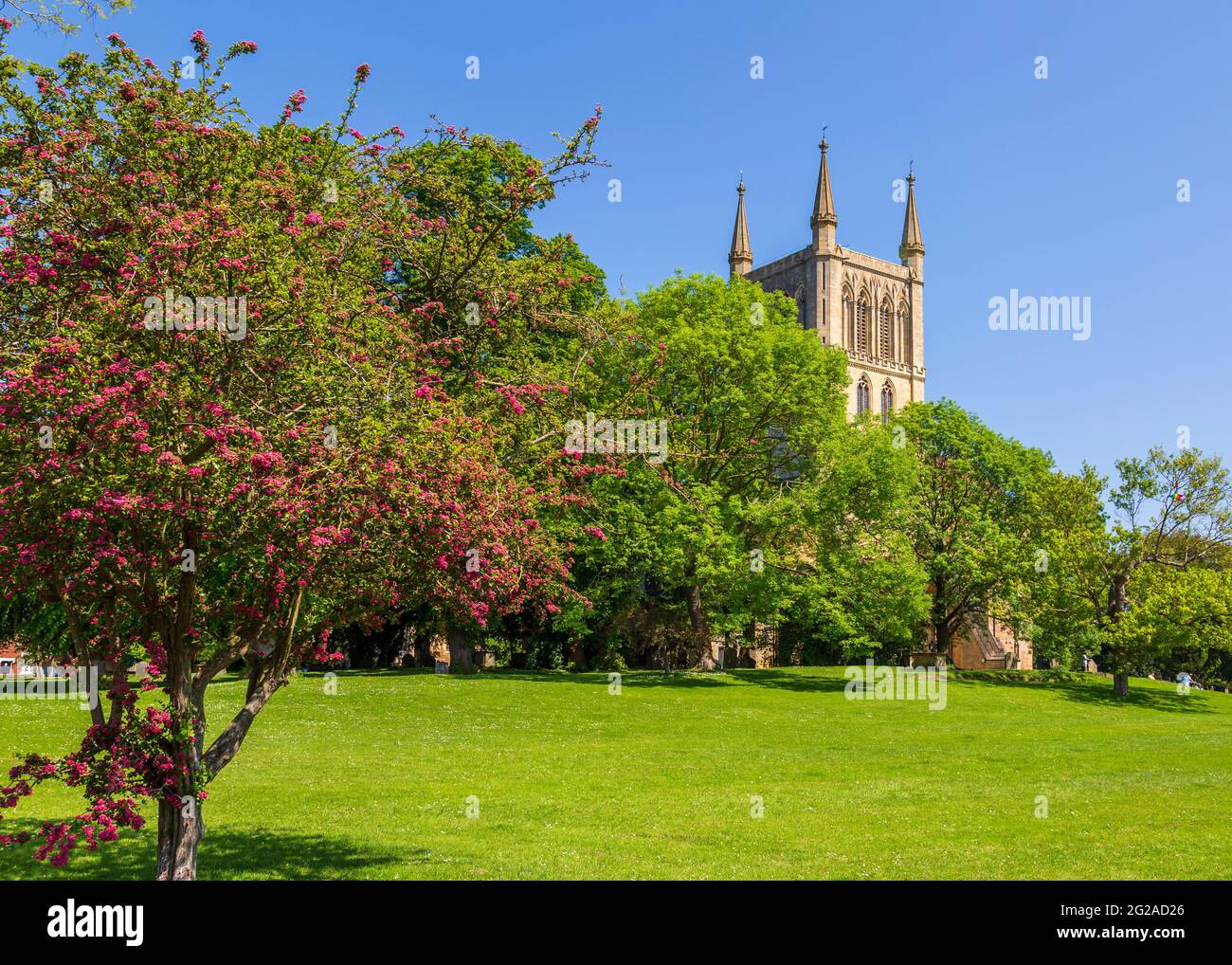 Views of beautiful Pershore Abbey, Pershore, Worcestershire, England ...