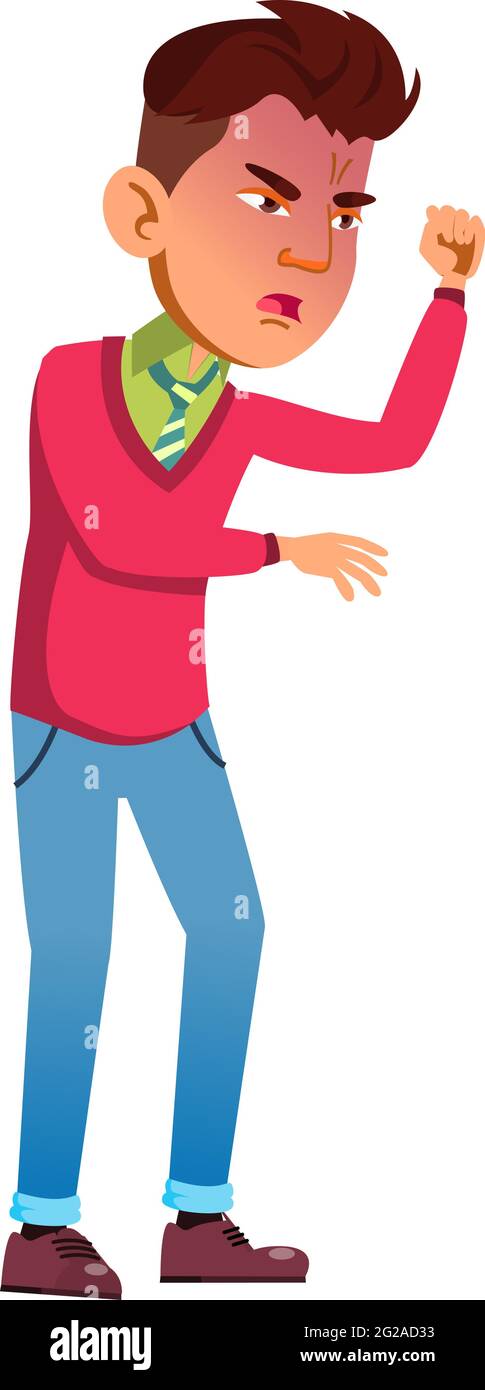 angry boy knocking at door cartoon vector Stock Vector Image & Art - Alamy