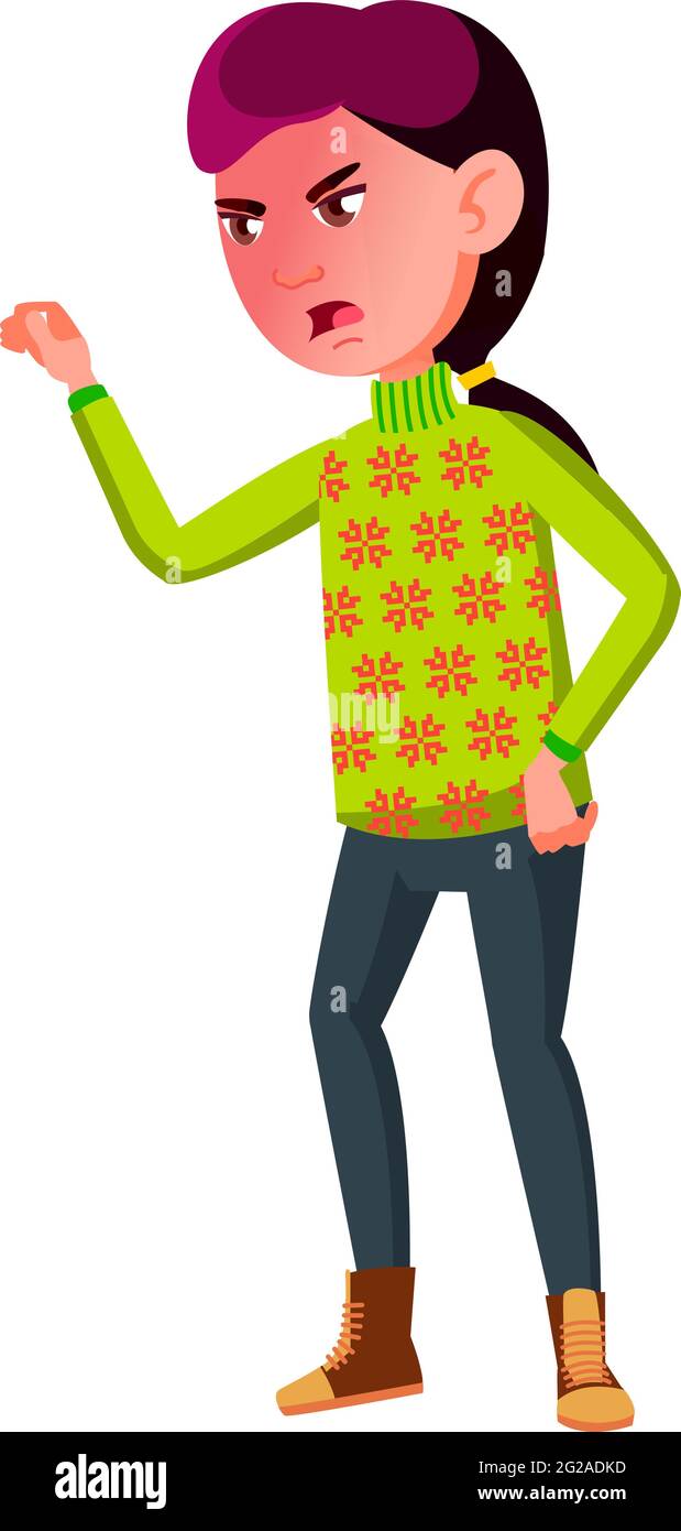 angry girl crying on boyfriend cartoon vector Stock Vector Image & Art ...