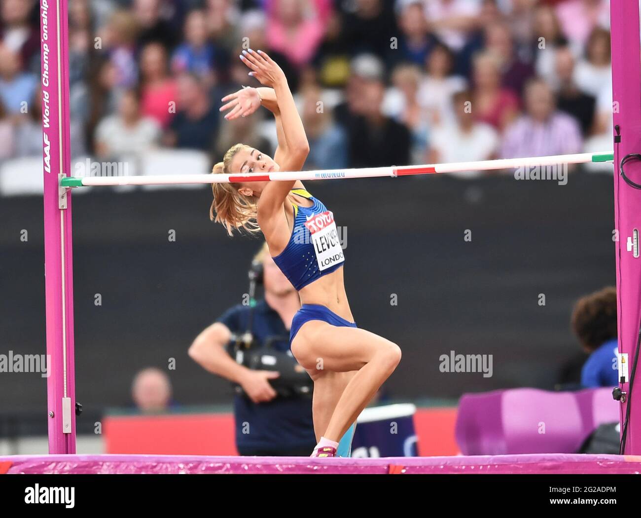 Yuliya Levchenko (Ukraine). High Jump Women, Silver Medal. IAAF World ...
