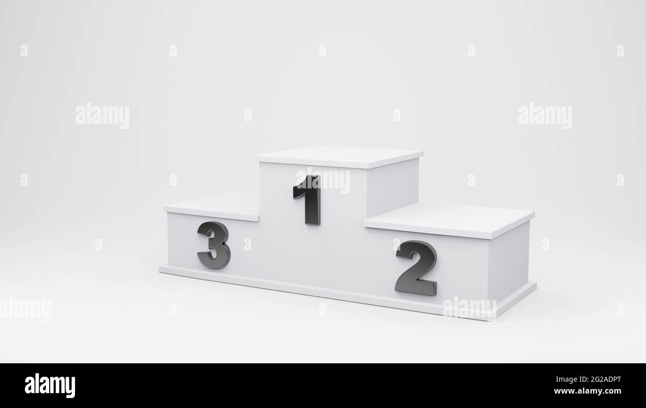 winners podium illustration , 3d rendering Stock Photo - Alamy