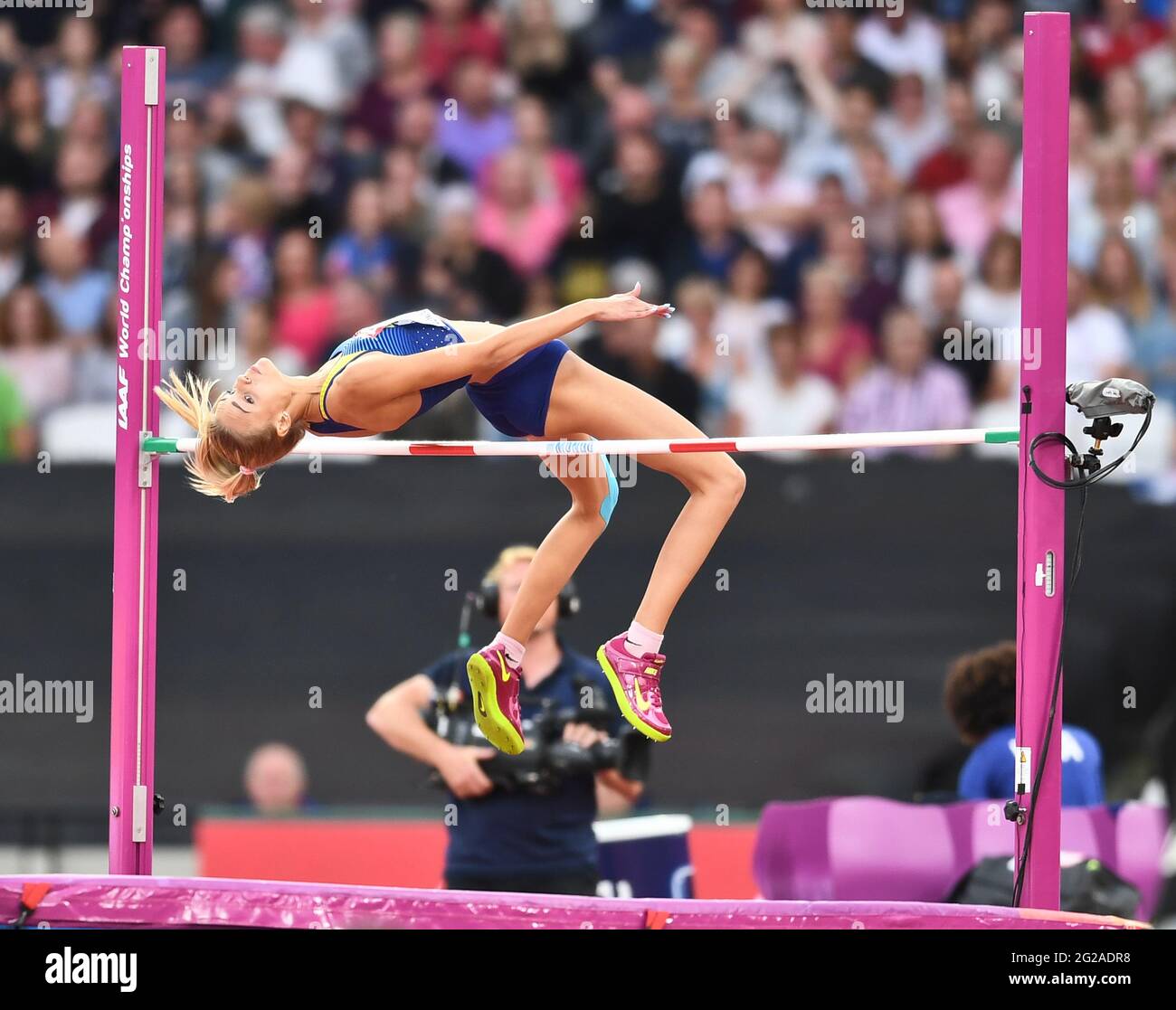 Yuliya Levchenko (Ukraine). High Jump Women, Silver Medal. IAAF World ...